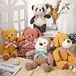 Civaner 7 Pcs Stuffed Animals Bulk 12.5 Inch Cute Soft Animal Plush Toys for Kids Birthday Gifts Baby Shower Party Decorations (Jungle)
