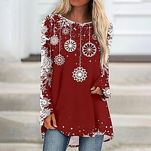 Womens Fall Fashion 2023 Plus Size Fashion Womens Plus Size Clothing Ropa de invierno para Mujer Pink Shirt Plus Size Shirts Bride Sweatshirt Women's Pullover Sweaters（6-Deep Red,3X-Large）