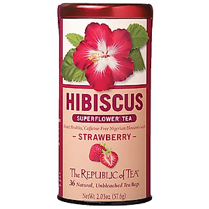 The Republic of Tea - Strawberry Hibiscus Tea, 36 Count