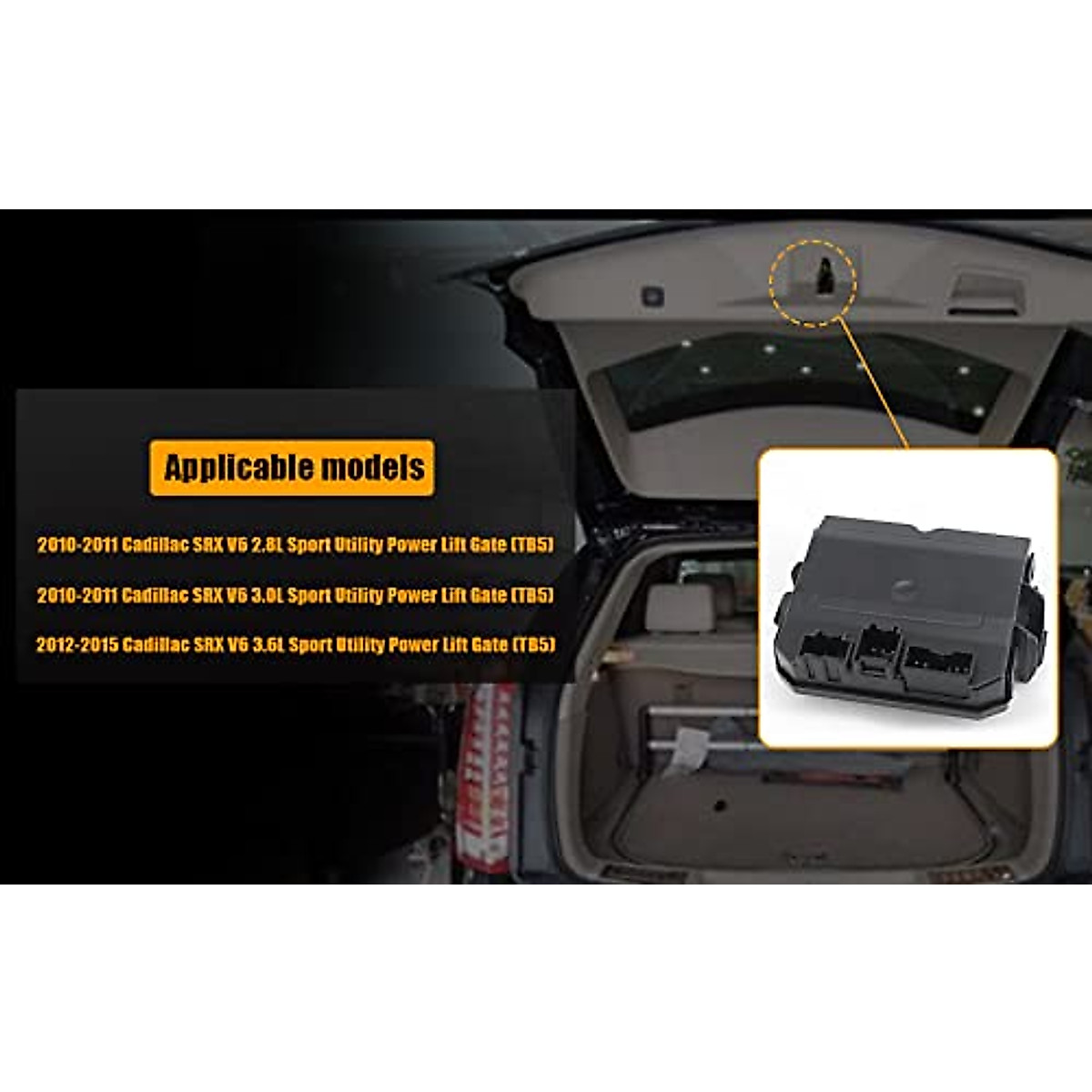 USTAR Rear Trunk Door Tailgate Liftgate Control Module Fit for Cadillac SRX 2010-2015 (with Power Liftgate Model) 502-032 20816435 20837962 20837967