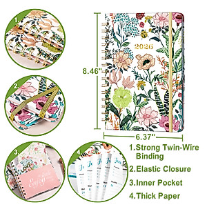 2023-2024 Planner – Jul 2023 – Jun 2024, Weekly ＆ Monthly Academic Planner 2023-2024, 6.4" x 8.5" with Tabs, Flexible Hardcover, Thick Paper, Strong Binding, Back Pocket, Inspirational Quotes ＆ Notes