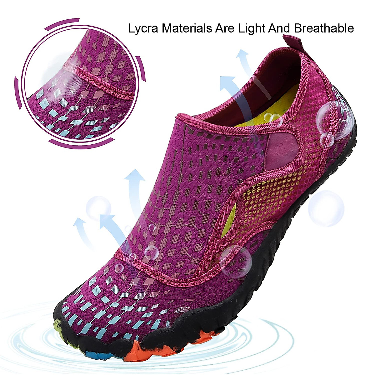 L-RUN Womens Water Sports Shoes for Surfing Walking Yoga Purple M US (Women 8.5, Men 7)=EU39