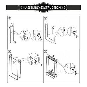 Beyamis Clothing Garment Rack Metal Cloth Hanger Rack Stand Clothes Drying Rack for Hanging Clothes,White