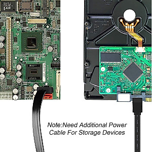 BENFEI SATA Cable III, 3 Pack SATA Cable III 6Gbps Straight HDD SDD Data Cable with Locking Latch 18 Inch Compatible for SATA HDD, SSD, CD Driver, CD Writer - Black
