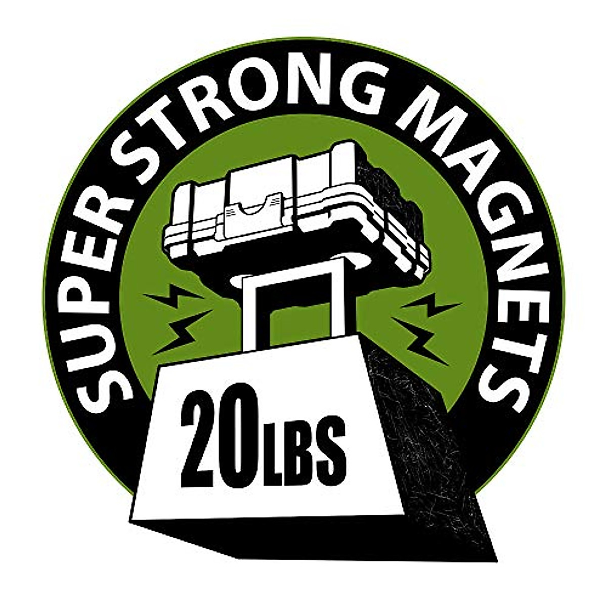 Airtight, Waterproof Magnetic Locking Storage Box with Inner Dividers, Hide-A-Key Magnet Mount Box