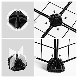 SONGMICS Wire 6-Cube Storage, Modular Storage Unit, Closet Organizer, 11.8 x 11.8 x 11.8 Inches Cubes, for Books Folded Clothes Shoes Toys, in The Dorm, Apartment, Rustic Brown and Black ULPM023A01