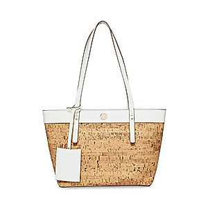 Anne Klein East west Cork Tote with Card case, Anne White