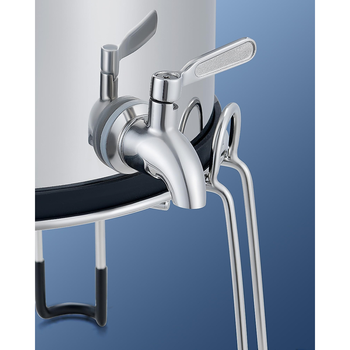 CO-Z Gravity-Fed Water Filter System, 2.25 Gallons Countertop Water Filtration System, 304 Stainless Steel Gravity Water Purifier with 2 Carbon Filters & Water Spigot, NSF/ANSI 42 Certification