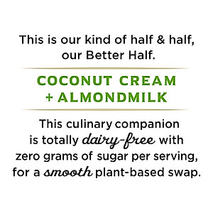 Califia Farms - Unsweetened Better Half, Half and Half Substitute, 32 Oz (Pack of 6), Almond Milk, Coconut Cream, Coffee Creamer, Keto, Shelf Stable, Dairy Free, Plant Based, Vegan