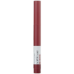 Maybelline Super Stay Ink Crayon Lipstick Makeup, Precision Tip Matte Lip Crayon with Built-in Sharpener, Longwear Up To 8Hrs, Accept A Dare, Wine Pink, 1 Count