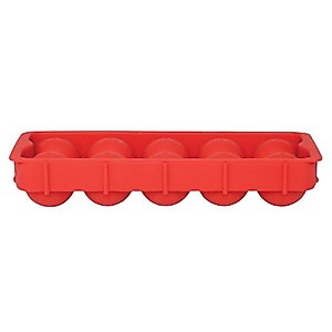 HIC Kitchen Cannonball Silicone Ice Cube Tray, European-Grade, Non-Stick, Makes 10 Large Ice Balls