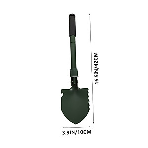 CLISPEED 3 Sets Snow Shovel Tri- Fold Handle Shovel Weeding Shovel Spade Shovel Soil Trowel Multipurpose Tool Pointed Garden Trowel Flower Shovel Beach Shovel Snow Removal Stainless Steel