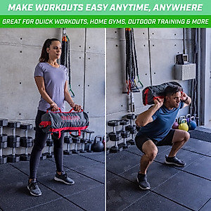 GoSports Fitness Weight Bag Workout Sandbag Training Aid - Maximum 40 lbs, Fitness Exercises for All Skill Levels - Simply Fill with Sand