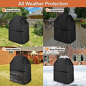 Aidetech Outdoor Grill Cover for Ninja XSKSTAND Woodfire Collapsible Outdoor Grill Stand, Waterproof BBQ Grill Cover Griddle Cover- 32 x 23x 40inch, Black