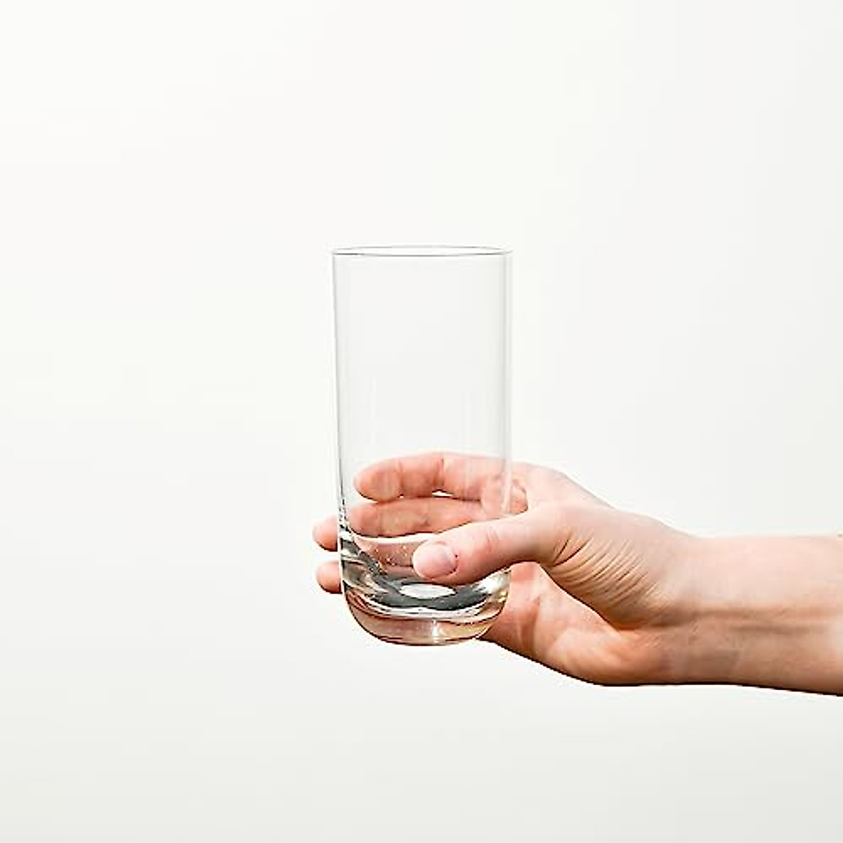 Krosno Long Tall Water Juice Mojito Drinking Glasses, Set of 6 Highball Glasses, 12.1 oz, Glamour Collection, Lead-Free Crystal Glass Drinking Glasses, Water Glasses, Made in Europe