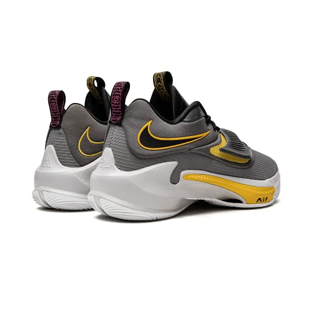 Nike mens Zoom Freak 3 Basketball Trainers Da0694 Shoes, Iron Grey/Black-vivid Sulfur, 8