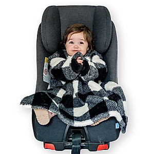 Buckle Me Baby Car Seat Blanket - Wearable Car Seat Blankets for Babies - Carseat Blanket Made from Cozy Warm Sherpa for Winter and Fall - Cover, Poncho, Jacket Alternative for Kids and Babies