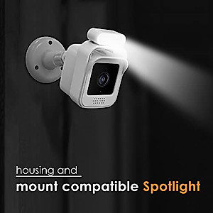 All-New Wyze Cam V3 Camera Wall Mount Bracket,Compatible Wyze Spotlight Indoor/Outdoor Security Accessories，Weatherproof Protective Cover and Adjustable mounting Bracket, White ZHANDEYUA