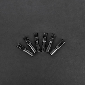 SHARROW Archery Arrows Nocks 6.20mm/.244 inch Inside Diameter Plastic Arrow Nock Tail for Compound Recurve Bow DIY Hunting Shooting Arrows 50 Pack (Black)