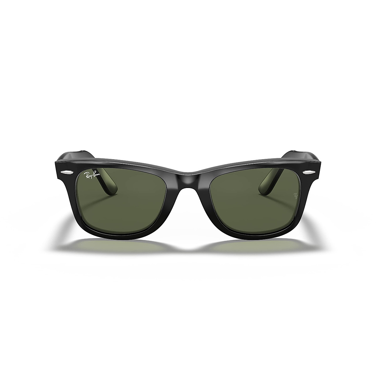 Ray-Ban RB2140 WAYFARER 901 50M Black/Crystal Green Square Sunglasses + BUNDLE with Designer iWear Eyewear Kit