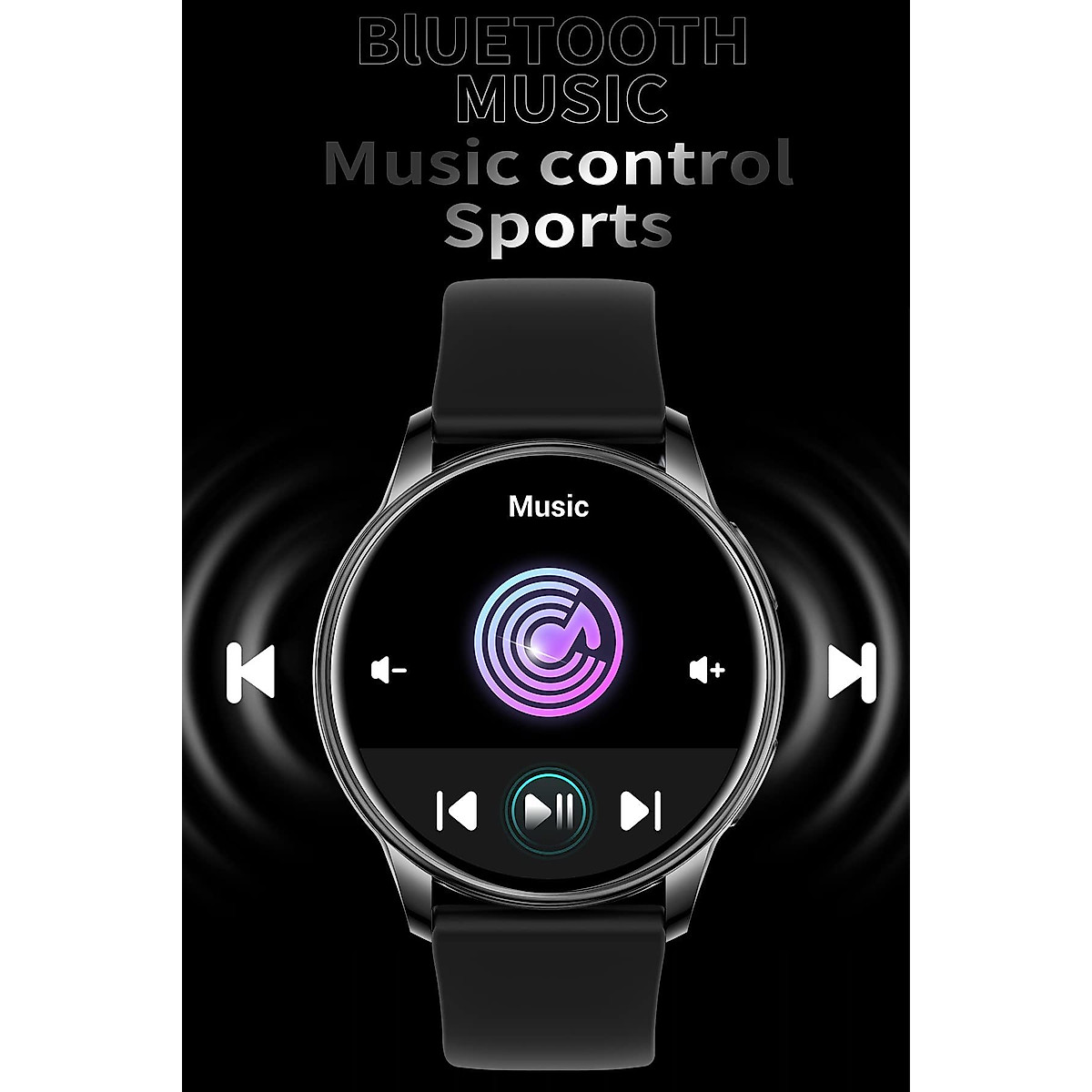 Smart Watch Compatible with Android iOS Phones Round Screen Fitness Tracker with Heart Rate Blood Pressure Monitor Smart Watches for Women Men