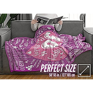 InnoBeta 30th Birthday Gifts for Her Flannel Throw Blanket for Women, Female, Wife, Girlfriends, Ideal for Teacher, Cowoker (50"x 65") - Heart