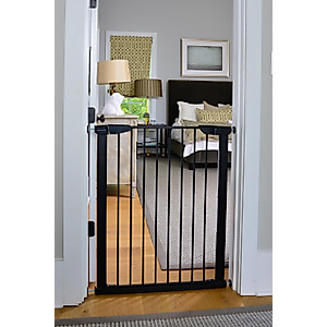 Cardinal Gates XTPPG Extra Tall Pressure Mounted Baby Gate - Adjustable Indoor Dog Gate - 36 Inch Tall Steel Safety Gate for Kids & Pets - 29.5 to 32.5 Inches Wide - Black