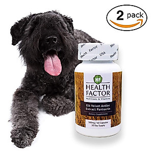 Health Factor USA Elk Velvet Nutrition Joint and Hip Mobility Enhancement Supplement for Dogs - 2 Month Supply