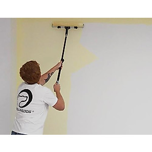 ROLLINGDOG 20PC 18 Inch Paint Roller Kit - 18 Inch Paint Roller Frame,2 to 3.2 Ft Extension Pole,Paint Bucket with Liners,18 Inch Microfiber Paint Roller Sleeves(Pack of 2),4 Inch Roller Covers