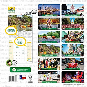 Austin Texas Events Wall Calendar 2023 - Over 250 Austin Event Dates and Activities Already On Your Calendar!
