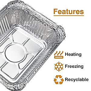 30-Pack Grill Drip Pan Liners Compatible with Napoleon Prestige and Rogue Series, 62007 Replacement Aluminum Grease Pan Liners, 6 x 5 Inch