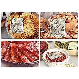 Queenbox 30cc Dessicant Packets Oxygen Absorbers for Food Storages, 100 Pack Silica Gel Sachets Deoxidizer Food Grade Packet Deoxidant