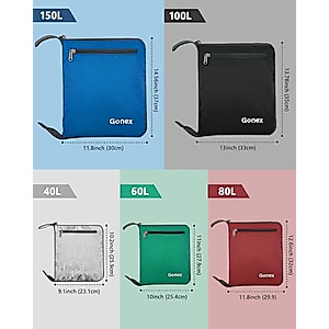 Gonex 80L Packable Travel Duffle Bag Foldable Duffel Bags for Luggage Gym Sports Camping Travelling Cycling Storage Shopping Water & Tear Resistant Black