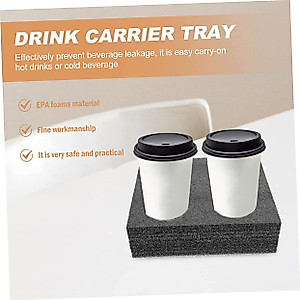TIDTALEO Knitted Cotton Cup Holder Drink Tray Cup Carrier Trays Coffee Cup Carrier Tray Convenient Cup Holder Bottle Carrier Epe Foam Composite Pearl Cotton Bracket Milk Tea re-usable