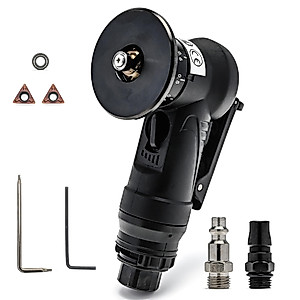 Mini Chamfering Tool 45 Degree Handheld Metal Deburring Trimming Chamfering Machine Pneumatic Beveling Machine, Light Linear Air Chamfer Tool Arc Edge Beveler with Precision Blade Inserts