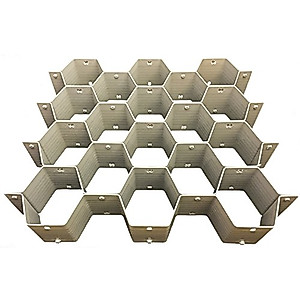Zoie + Chloe 18-Compartment Honeycomb Drawer Divider Organizer - Underwear Socks Bras Ties Belts Scarves