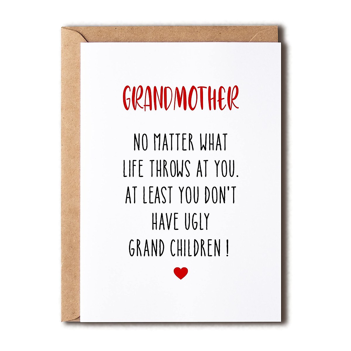 Decolove Grandmother Card - No Matter What Life Throws At You - Cheeky Birthday Card For Grandmother - Funny Greeting Card For Grandmother