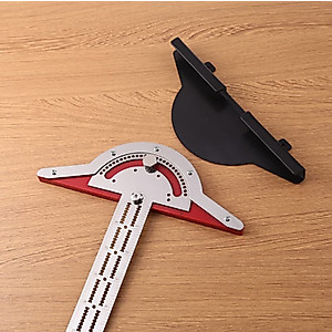 T-Type Woodworkers Edge Rule, 0-70°Adjustable Edge Angle Measure Tool,Stainless Steel Scriber Measuring Caliper for Student Drawing and Woodworkers Build Furniture (20 inch)