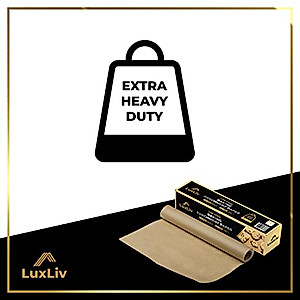 LuxLiv® 164ft Unbleached Brown Parchment Paper Roll for Baking, Sourdough Bread Baking Supplies, Wax Paper Roll, Cooking Paper - Extra Thick & Non-Stick Greaseproof 1ft Width Sheets for Oven.