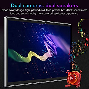 10.1 Inch Tablet, Dual Cameras IPS Tablet MT6592 8 Core CPU 6GB RAM 128GB ROM for Office (US Plug)