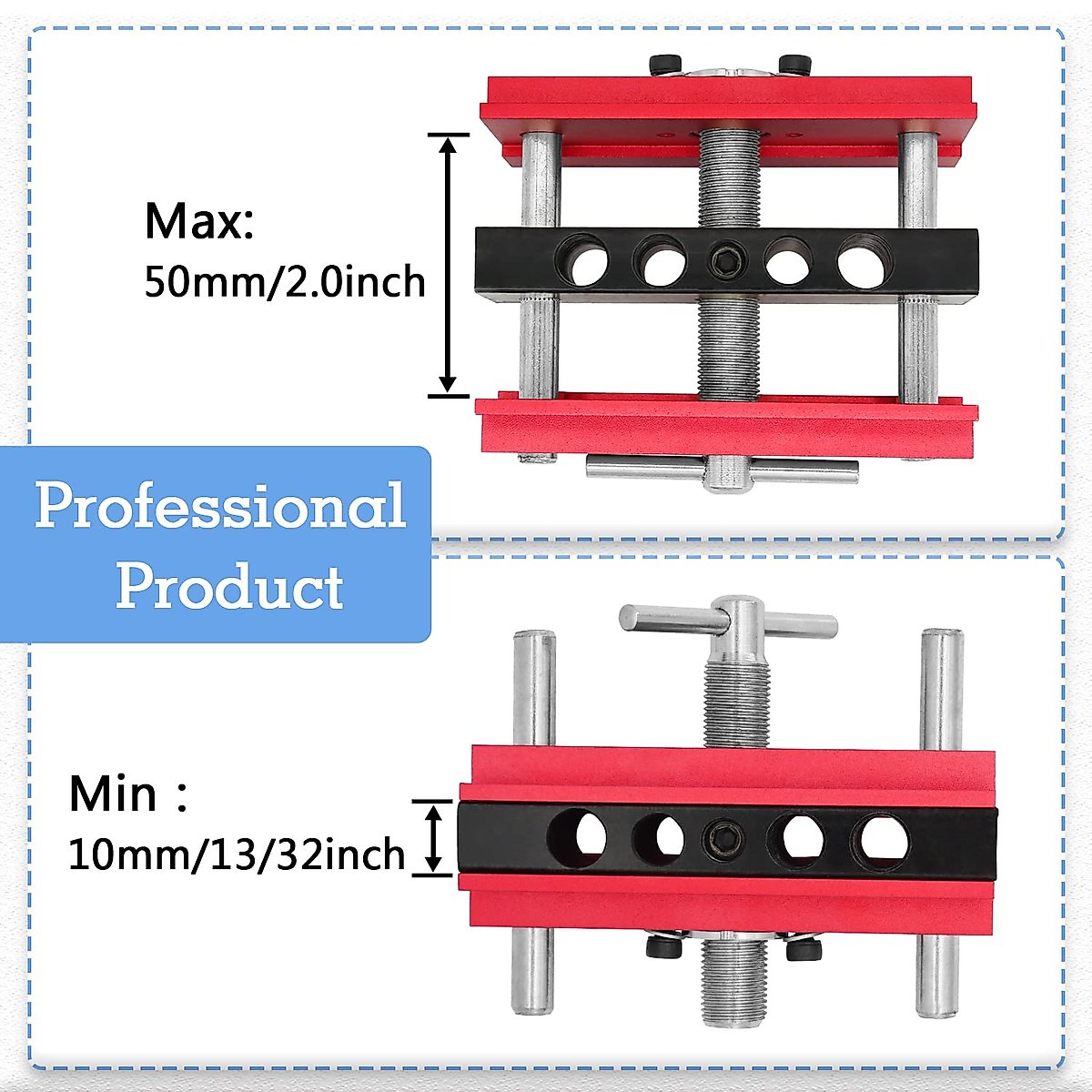 Kingson Self Centering Dowel Jig, Wood Doweling Hole Drill Guide Tool with Step Drill Guide Bushings Set, Woodworking Joints Tools for DIY Project