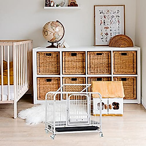 Crate Pans Pet Training Trays 2Pcs Pet Proof Plastic Pan, Pet Cage Accessories Replacement Trays for Cat Cages Easy- to- Clean Plastic Trays for Cat Cages- Black Replacement Pan Pet Pet Tray