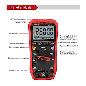 UNI-T Digital Multimeter UT61E+ 22000 Counting AC and DC Current Multimeter High-Frequency Response Measurement Can accurately Measure Changes in weak Signals