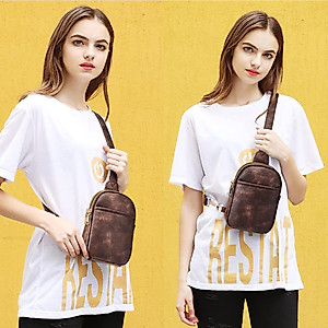 CORALDAISY Crossbody Bags for Women Sling Bag Fanny Packs for Women Crossbody purses Belt Bag for women cross body bag purse Gifts, Coffee