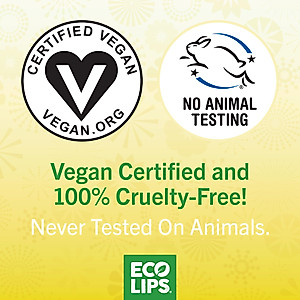 Eco Lips Bee Free Variety Pack Vegan Lip Balm | Candelilla Wax, Cocoa Butter & Coconut Oil Lip Care. Soothe & Moisturize Dry, Chapped Lips - 100% Plastic-Free Plant Pod Packaging - Made in USA