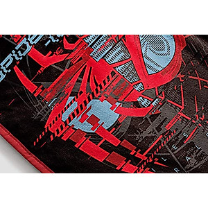 Jay Franco Marvel Miles Morales Gamerverse Be Greater Throw Blanket - Measures 46 x 60 inches, Kids Bedding - Fade Resistant Super Soft Fleece (Official Marvel Product)