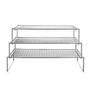LANEJOY 3-Tier Stackable Cooling Racks for Cooking and Baking Stainless Steel Wire Cooling rack Oven & Dishwasher Safe (15 * 10 * 3 inch LYW02A)