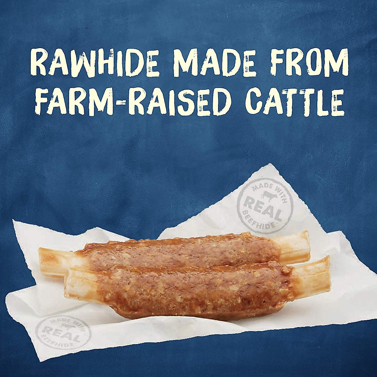 PURINA Busy Small/Medium Breed Dog Rawhide Treat, Rib Hide - 12 ct. Pouch