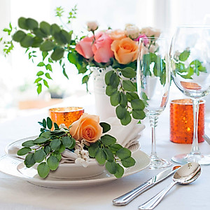 WILLBOND 30 Pieces Eucalyptus Stems Artificial Eucalyptus Leaf Stem Faux Long Eucalyptus Artificial Greenery Leaves for Wedding, Office, Holiday, Home, Garden, Greens Decor