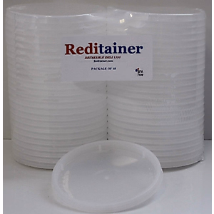 Reditainer® Deli Container Lids - Airtight Durable Plastic Lids - Replacement Reusable Deli Lids for Reditainer® Deli Containers - * LIDS ONLY * - Package Count (48)